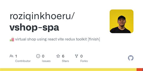 GitHub Roziqinkhoeru Vshop Spa Virtual Shop Using React Vite Redux