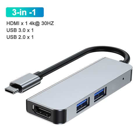 Док станция Usb C Usb Hub 3 0 Type C To Multi Usbc 3 0 Splitter Otg Hdmi Rj45 Micro Sd Card