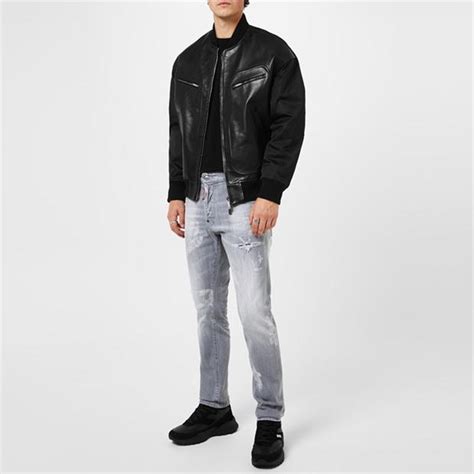 Dsquared2 Western Aviator Jacket Men Black Flannels