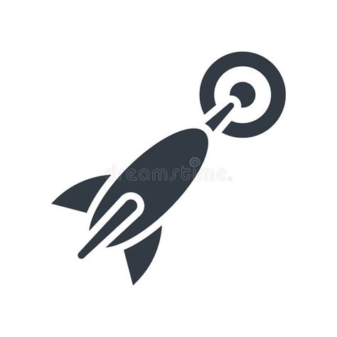 Dart Icon Vector Sign And Symbol Isolated On White Background D Stock Vector Illustration Of