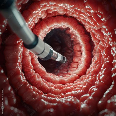 Cutting Edge Endoscopic Technology Visualizing Detailed Colon Anatomy For Medical Diagnostics