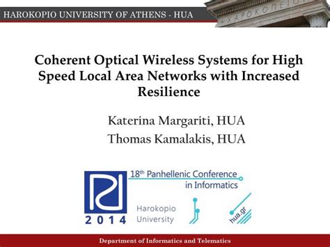 Ppt Coherent Optical Wireless Systems For High Speed Local Area Networks With Increased