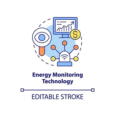 Energy Monitoring Technology Concept Icon Energy Strategy Part Abstract Idea Thin Line