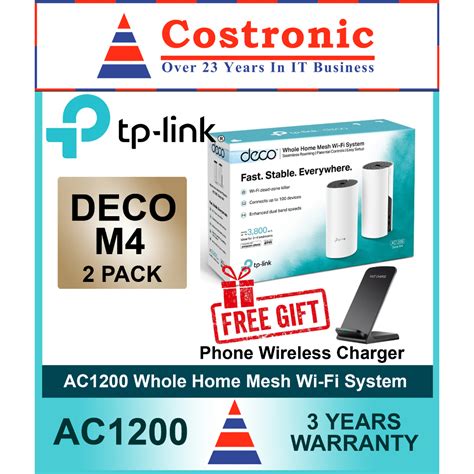 Tp Link Deco M Pack Ac Dual Band Gigabit Whole Home Mesh Wifi System Year Sg