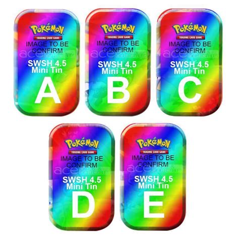 Pokemon Tcg Sword Shield Swsh 45 Shining Fates Mini Tin Ace Cards