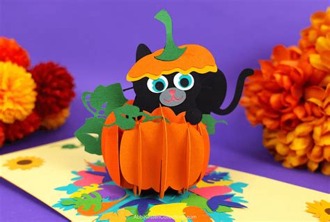 Diy Pop Up Pumpkin Card Craft For Halloween