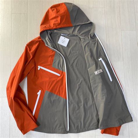 【未使用】【エルメスhermes】タグ付き未使用品★ ストレッチナイロン フーデットジャケット パーカー ブルゾン 美品 メンズ Xl