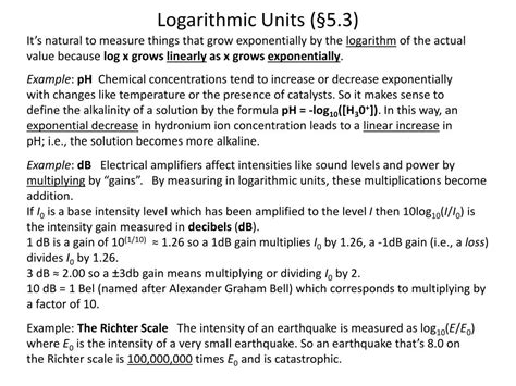 Ppt Logarithmic Units §53 Powerpoint Presentation Free Download