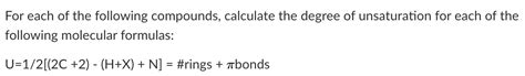 Solved For Each Of The Following Compounds Calculate The Chegg