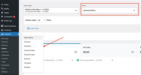 Add Order As A Filter Option In Orders Tab Woocommerce Aanalytics