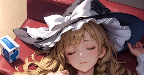 東方 【東方下着】霧雨魔理沙ｻﾝのお昼寝中を覗いてみた。 ちゃんどらぽめろのイラスト Pixiv