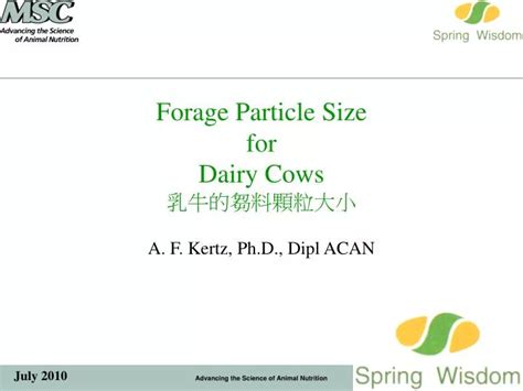 Ppt Forage Particle Size For Dairy Cows 乳牛的芻料顆粒大小 A F Kertz Phd Dipl Acan Powerpoint