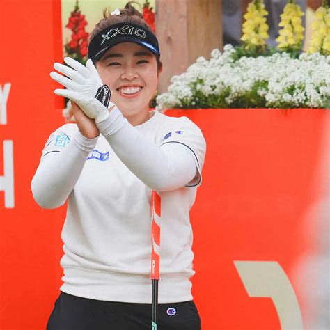 プロアマでティーショットを放つ山下美夢有（撮影・西尾 大助） スポニチ Sponichi Annex スポーツ