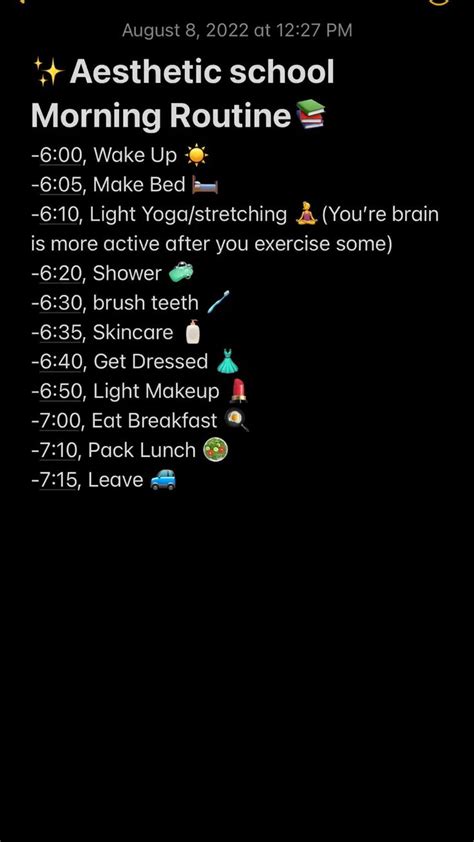 My School Morning School Morning Routine School Routine For Teens