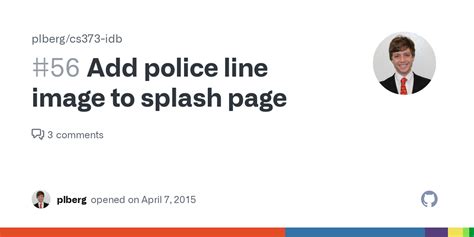 Add Police Line Image To Splash Page Issue Plberg Cs Idb
