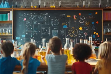 Classroom Science Project With Students And Educational Materials