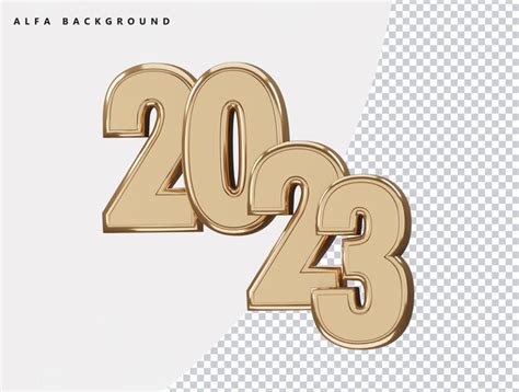 Premium Psd Realistic 3d Rendering 2023 New Year Text Effect