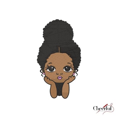 Black Girl Embroidery Etsy