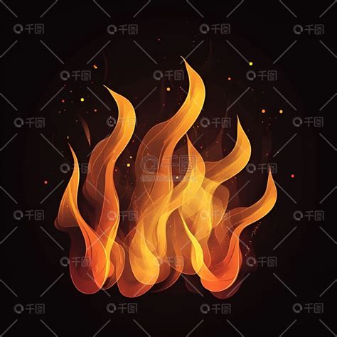 温暖氛围ai数字艺术 Fire卡通手绘风橙色黄色火焰放射状扩散神秘温暖氛围插画 Ai平面元素免费下载png格式4096像素编号
