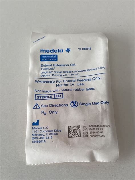 New Medela Lot Of 6 Enteral Extension Set Tl06018 Exp2023 11 To 2024