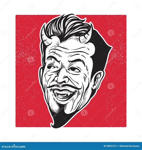 Devil Head Laughing Stock Vector Illustration Of Horror 58026721