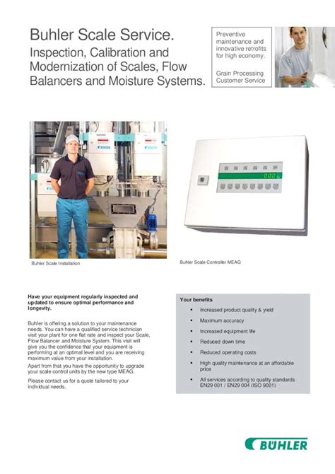 Pdf Buhler Scale Service €¦ · Buhler Scale Service Inspection