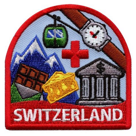 Switzerland World Showcase Travel Patch Souvenir Mountains Vacation