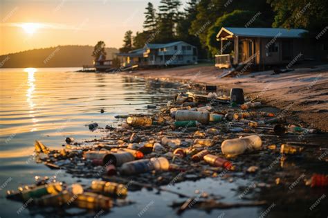 Premium Photo Polluted Coastal Area Abandoned Waste Spoils The Beach