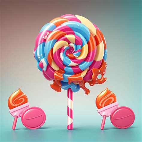 premium photo candy wrapper cartoon vector icon illustration food object icon concept isolated