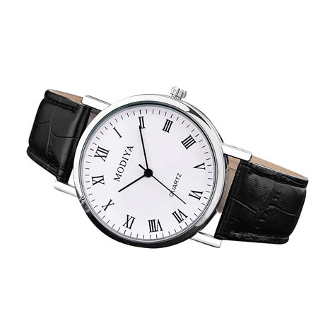 Mustacti Trend Dial Roman Scale Belt Classic Calendar Strap Mens Watch