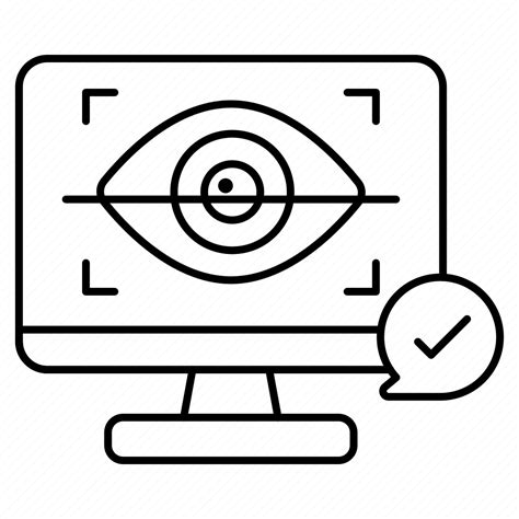 eye scan retinal iris optical identification icon download on