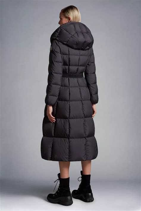 Black Faucon Long Down Jacket Long Down Jackets For Women Moncler Sg