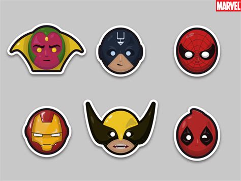 Marvel Sticker Set By Keevisual On Dribbble