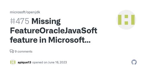 Missing FeatureOracleJavaSoft Feature In Microsoft OpenJDK Windows