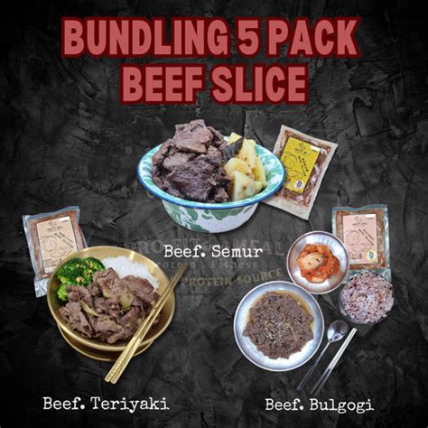 Promo Beef Slice Marinasi Bundling 5 Pack Beef Slice Low Fat Daging