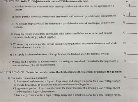 Series Parallel Circuits Questions Answers Circuit Diagram