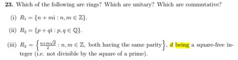 Abstract Algebra How Do I Show Whether This Set Of Quadratic Irrationals Is A Ring