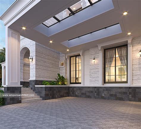 Desain Tampak Detail Depan Rumah Klasik Modern 2 5 Lantai Bapak M Di
