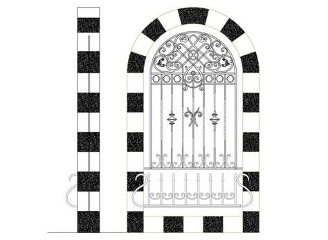 Window Model Front And Side Elevation DWG File