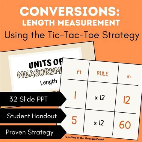 Tic Tac Toe Strategy Intervention W Length Measurement Conversions 4th And 5th