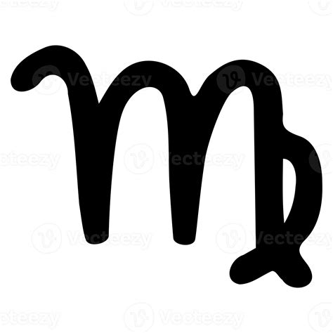 Virgo Zodiac Glyph Simple Black Astrological Sign 73666511 Png