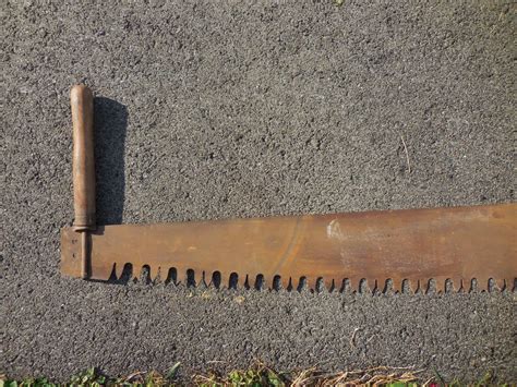 Antique 2 Man Crosscut Logging Saw Vtg Log Cutting Tool 66 Blade