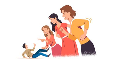 큰 지배 성난 아내 여자 바닥에 누워 남편 남자를 꾸짖 갈등 관계 문제를 가진 위압적인 아내 결혼 남자 억제 개념 플랫 벡터