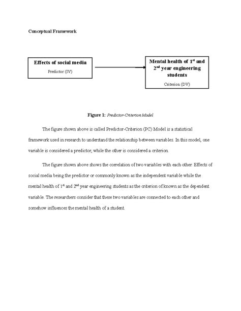 Conceptual Framework Predictor Criterion Model For Engineering