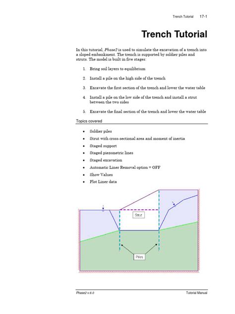 Tutorial 17 Trench With Piles And Struts Download Free Pdf Bending