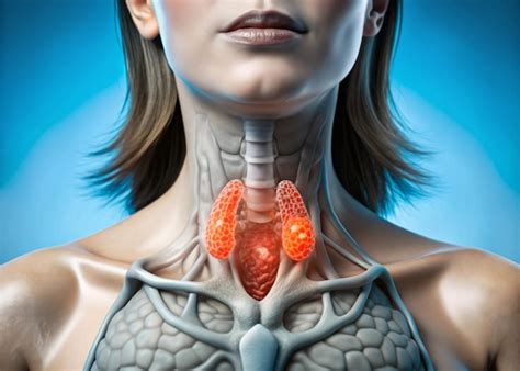 Pictures Of Swollen Thyroid Gland In Neck Premium Ai Generated Image