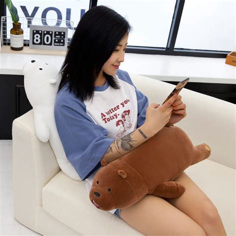 We Bare Bears Grizzly Plush Toy Pillow Size 118236 High Quality