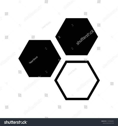 Three Hexagons Cell Symbol Icon Vector Stock Vector Royalty Free
