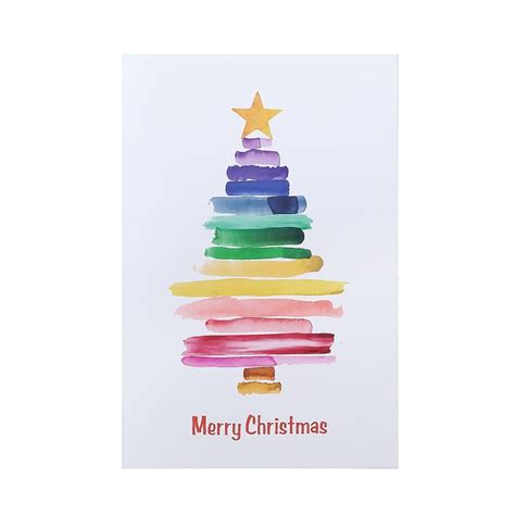 10 Stukspartij Aquarel Kerst Wenskaart Met Enve Vicedeal