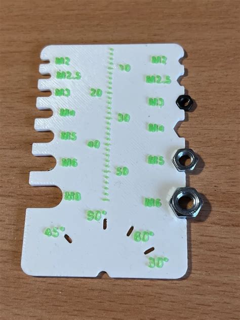 Screw And Nut Gauge With Protractor Metric By 3dii Makerworld